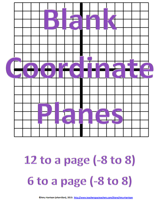 My Math Resources - blankcoordinateplane8