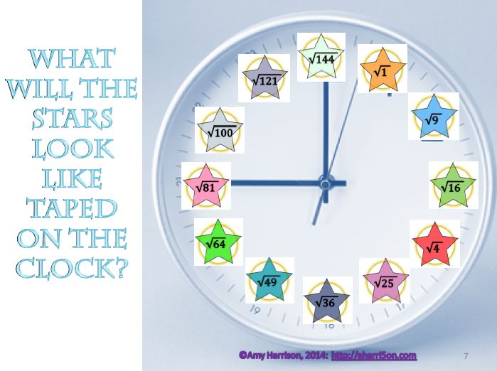 My Math Resources - SquareRootsClockIdea7