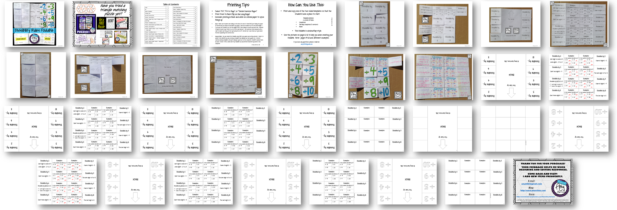 My Math Resources - DivisibilityRulesFoldablePreview