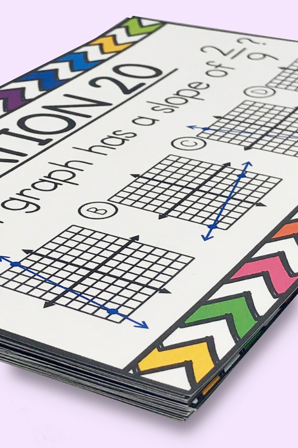 My Math Resources - Slope of a Line Task Cards – 8.EE.B.6