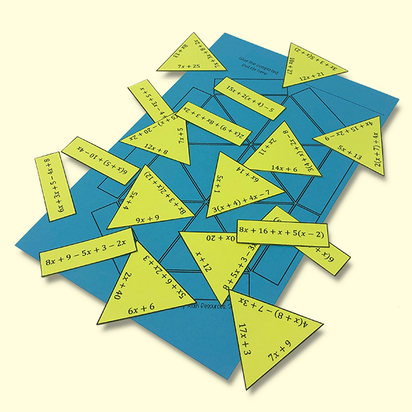 My Math Resources - Distributive Property & Combining Like Terms Puzzle ...