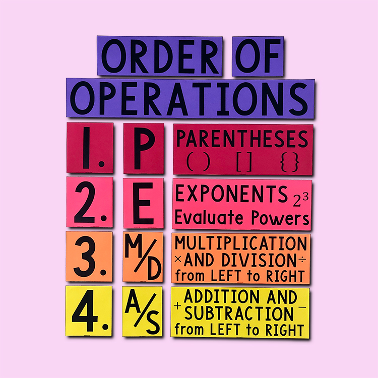 My Math Resources - PEMDAS Order of Operations Bulletin Board Poster or ...