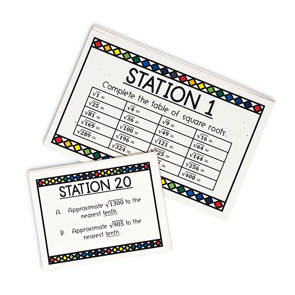 My Math Resources - Middle School Math Task Cards
