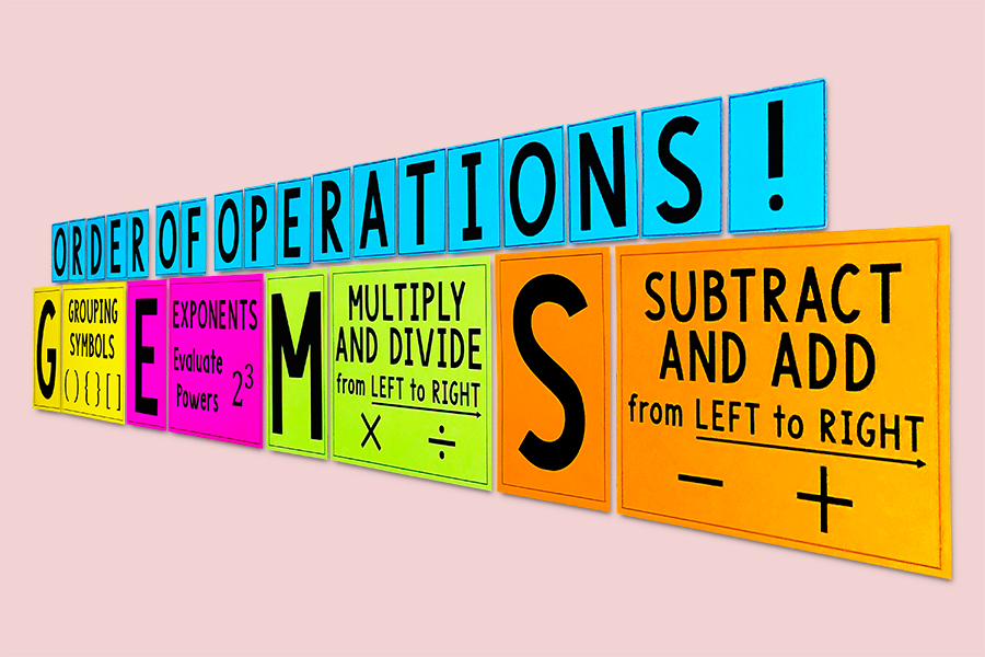 My Math Resources - GEMS Order of Operations Bulletin Board Poster