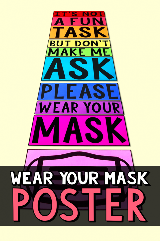 My Math Resources - Wear Your Mask Classroom Poster