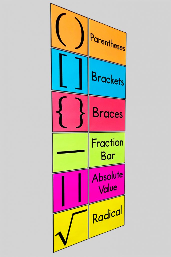 My Math Resources - Grouping Symbols Posters