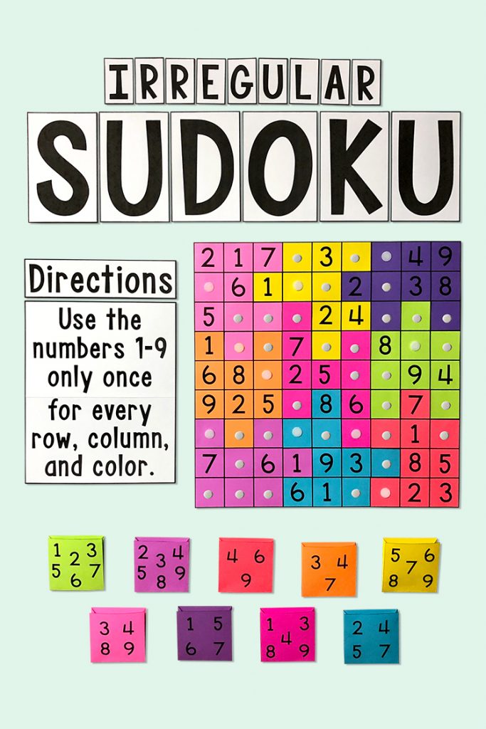 My Math Resources - Sudoku Interactive Bulletin Board Set