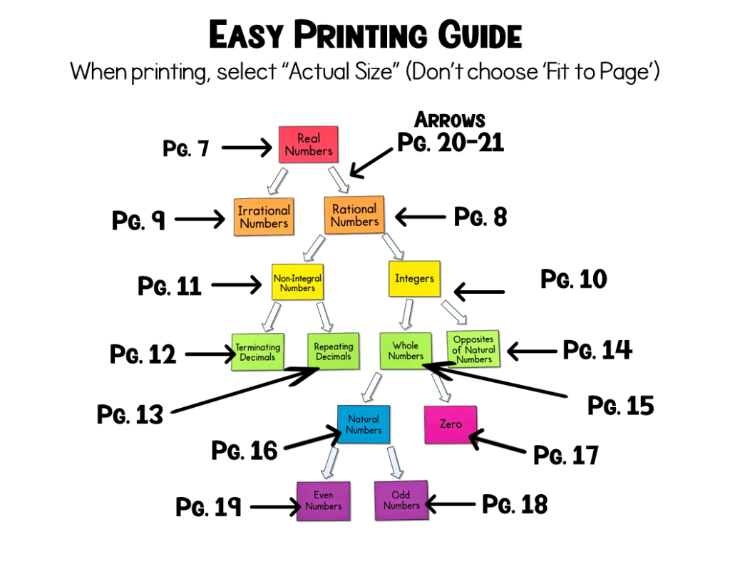 My Math Resources - Real Numbers Classification Poster – Math Classroom ...
