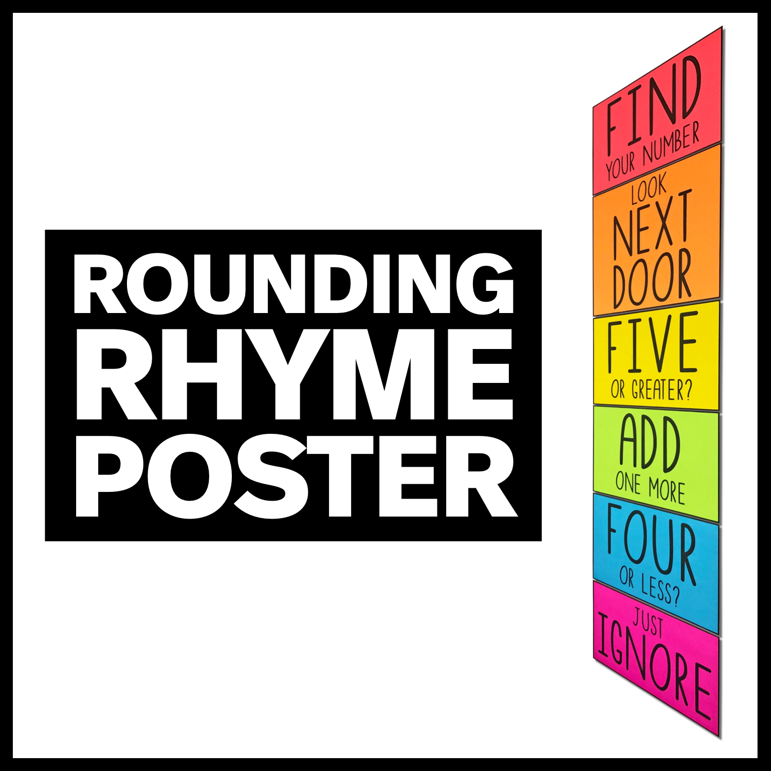 My Math Resources - Rounding Rhyme Poster Cover